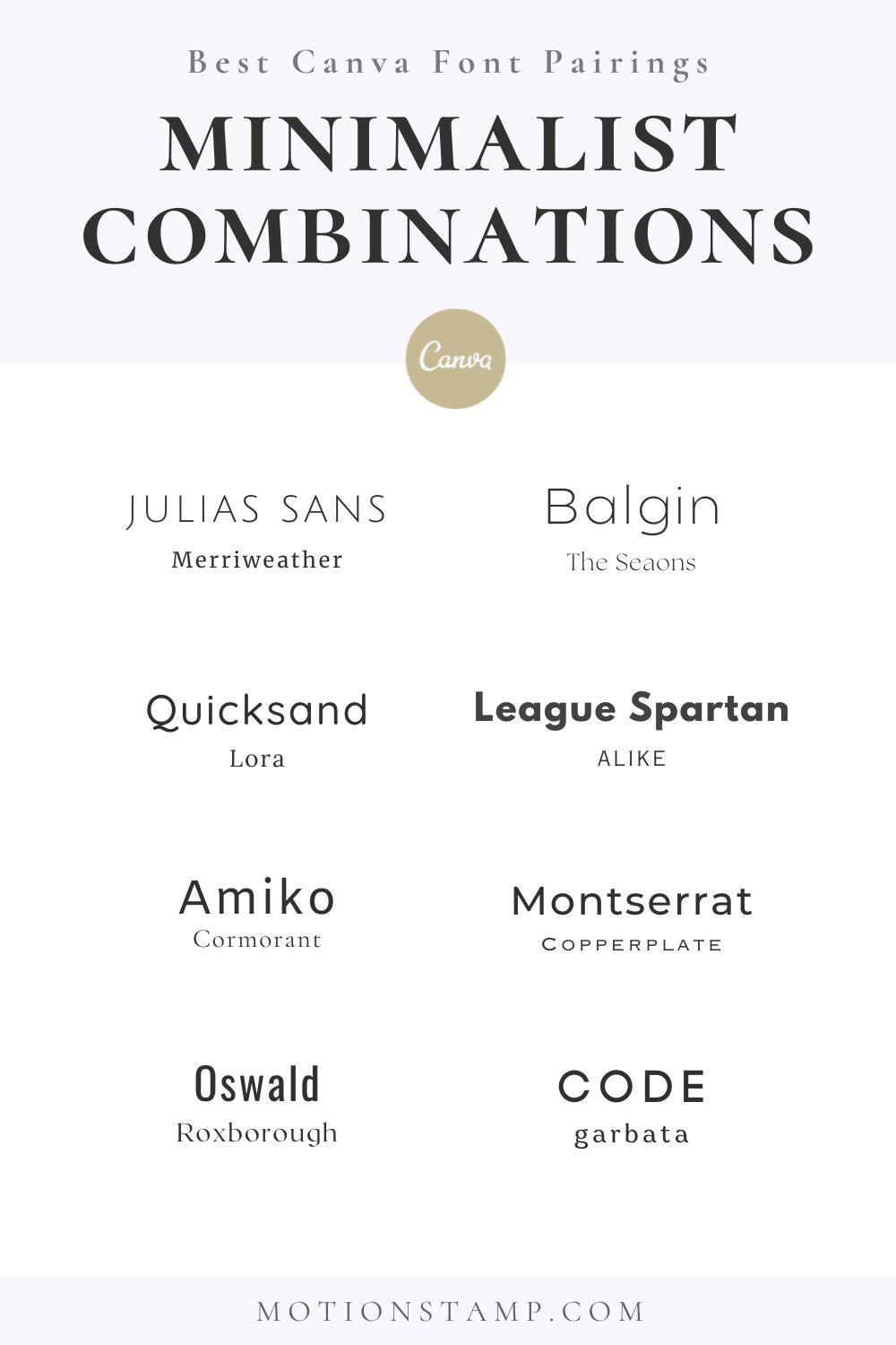 Complete Guide to Canva Font Pairings – Motion Stamp