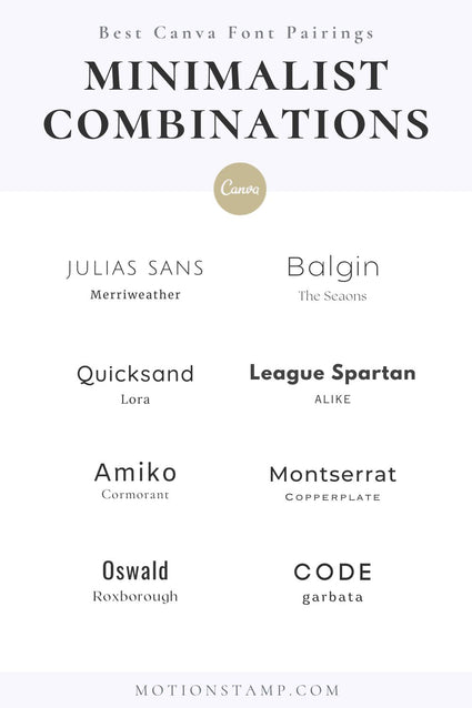 Complete Guide to Canva Font Pairings – Motion Stamp