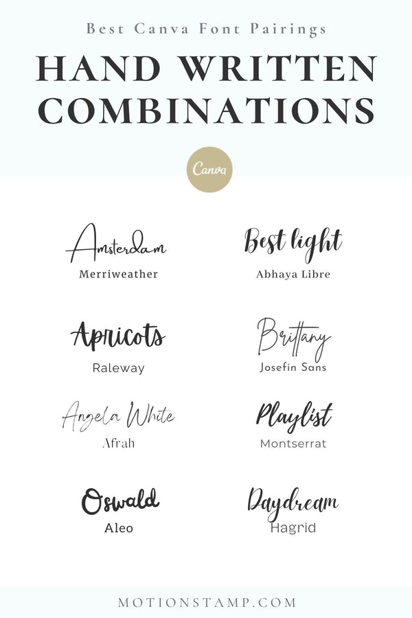 Complete Guide to Canva Font Pairings – Motion Stamp