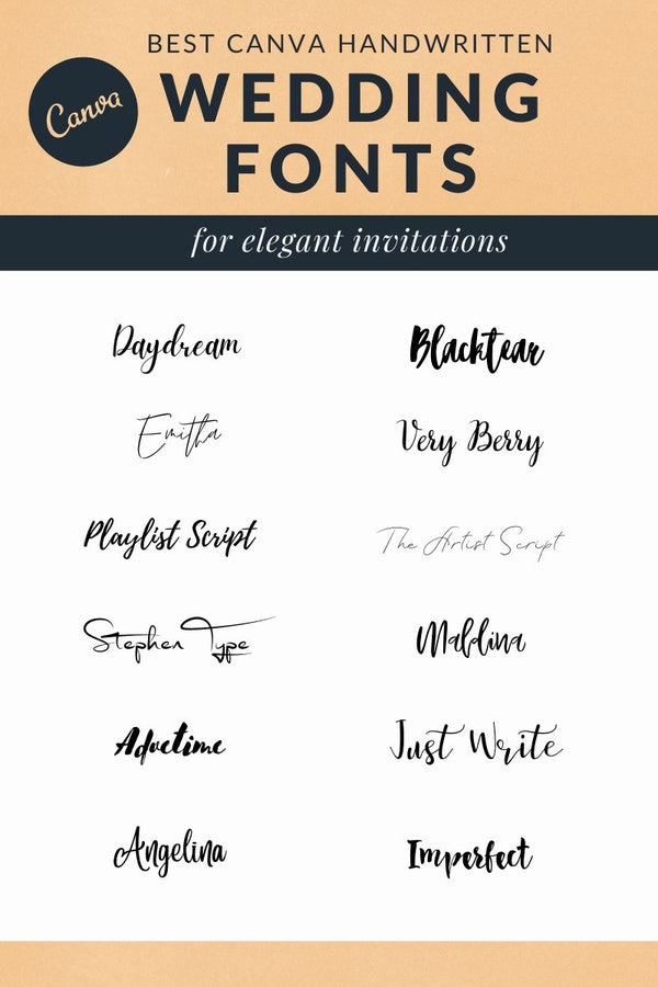Best Canva Fonts for Weddings and Invitations – Motion Stamp