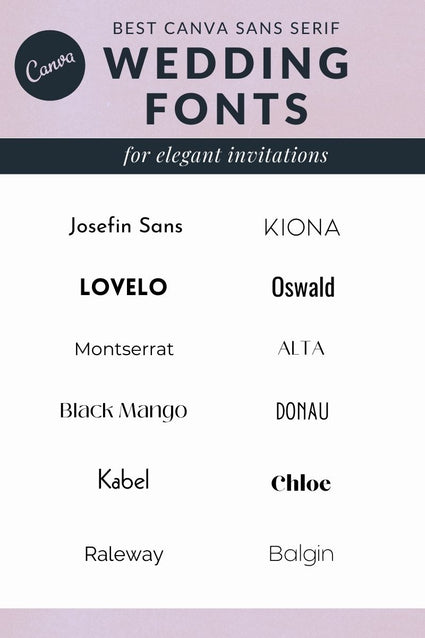 Best Canva Fonts for Weddings and Invitations – Motion Stamp