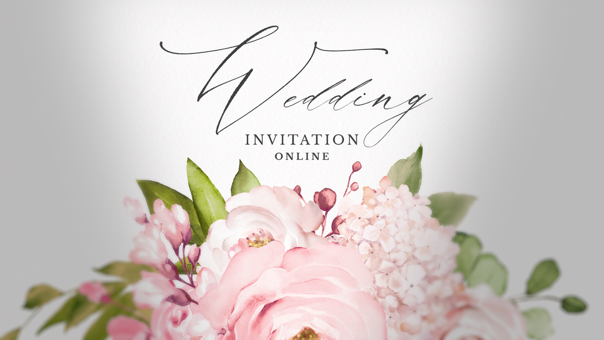 Pink and Gold Wedding Invitations – Motion Stamp