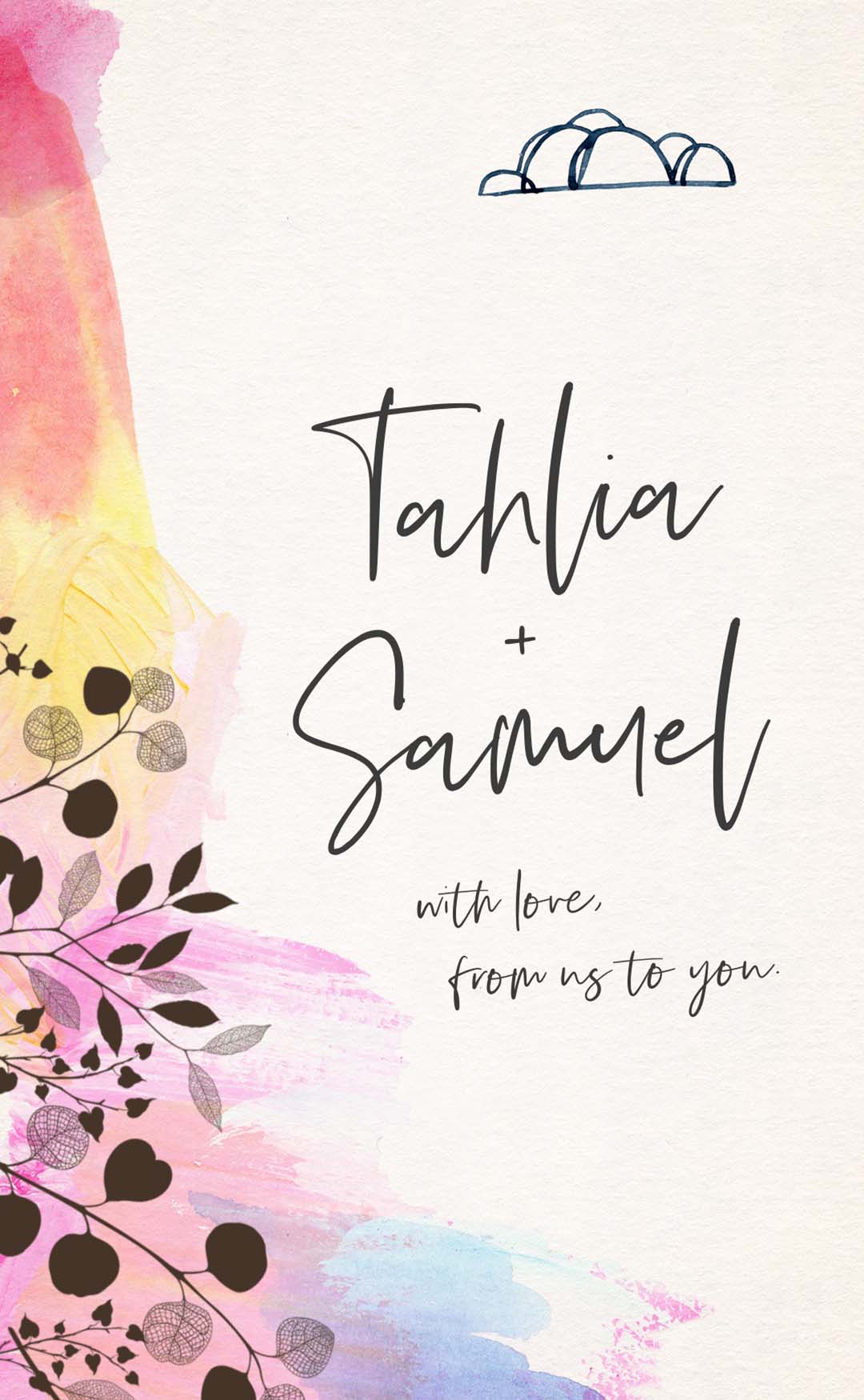 Watercolor Wedding Invitations | Custom Video Design – Motion Stamp